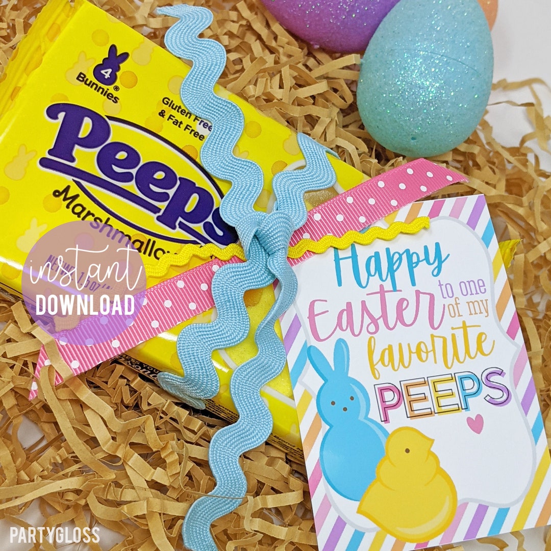 Easter Printable Gift Tags, Treats for My Peeps Tag Favorite Peeps ...