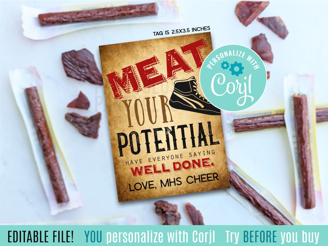 Editable Wrestling Meat Your Potential Printable Gift Tags Practice ...