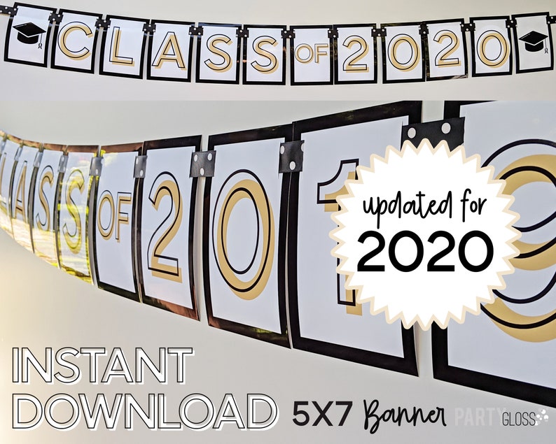 Graduation Welcome Sign Grad Party Hashtag Sign Class of | Etsy