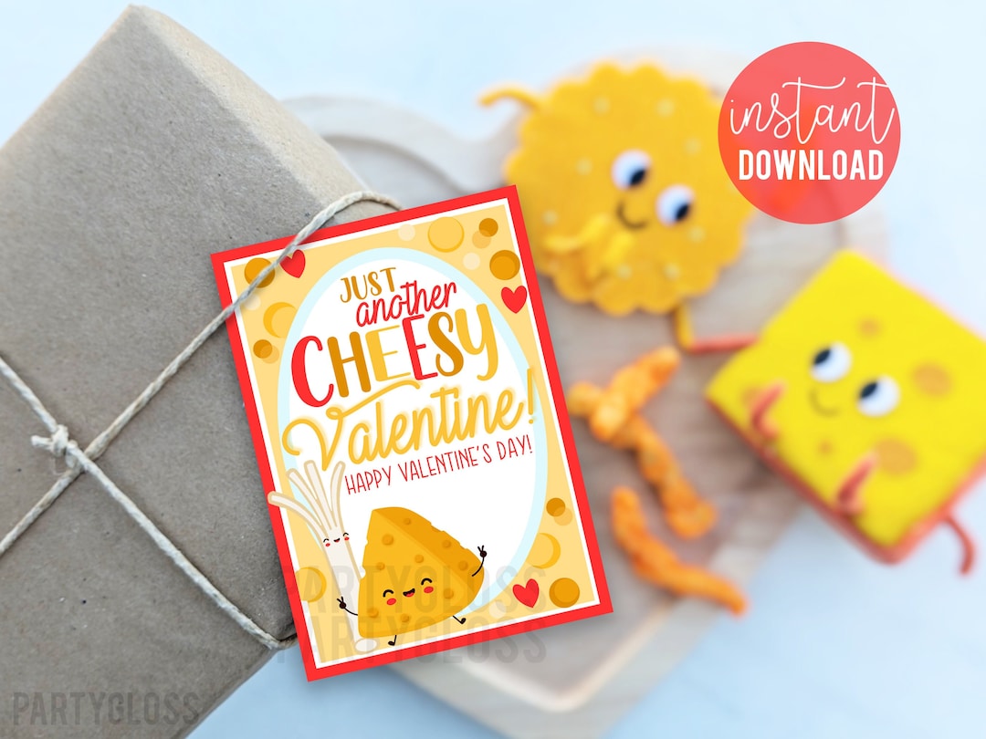 Cheese Valentine's Day Printable, String Cheese Valentine, Cheesey ...