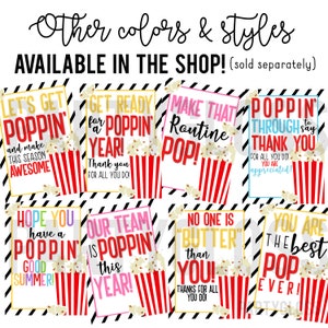 End of the Year Printable Tag Popcorn Printable - Etsy