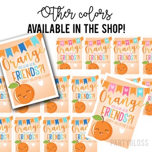 Orange Valentine's Day Printable Tags Cuties Valentine Healthy Class ...