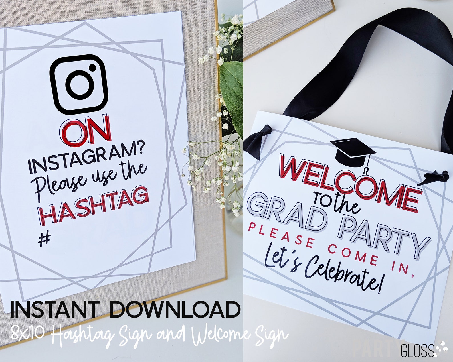 Graduation Printable Package Grad Party Decor Class of - Etsy