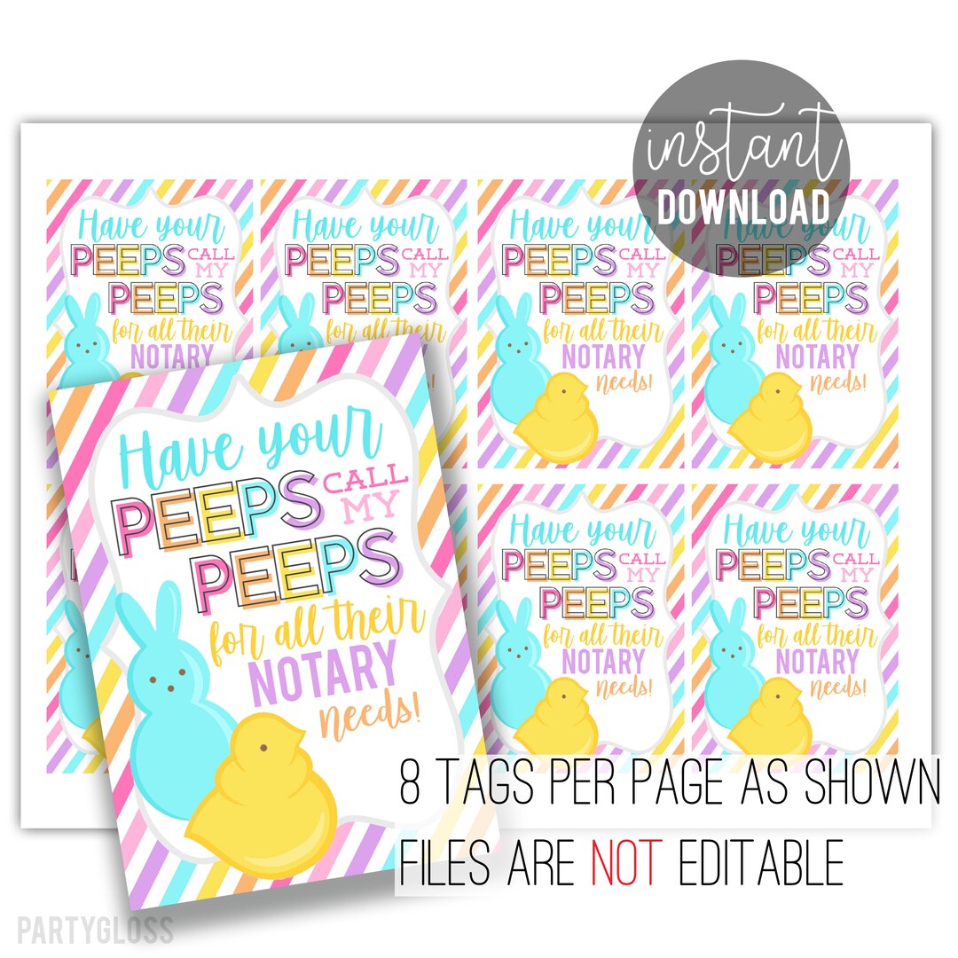 Notary Referral Printable Tags, Have Your Peeps Call My Peeps, Notary ...