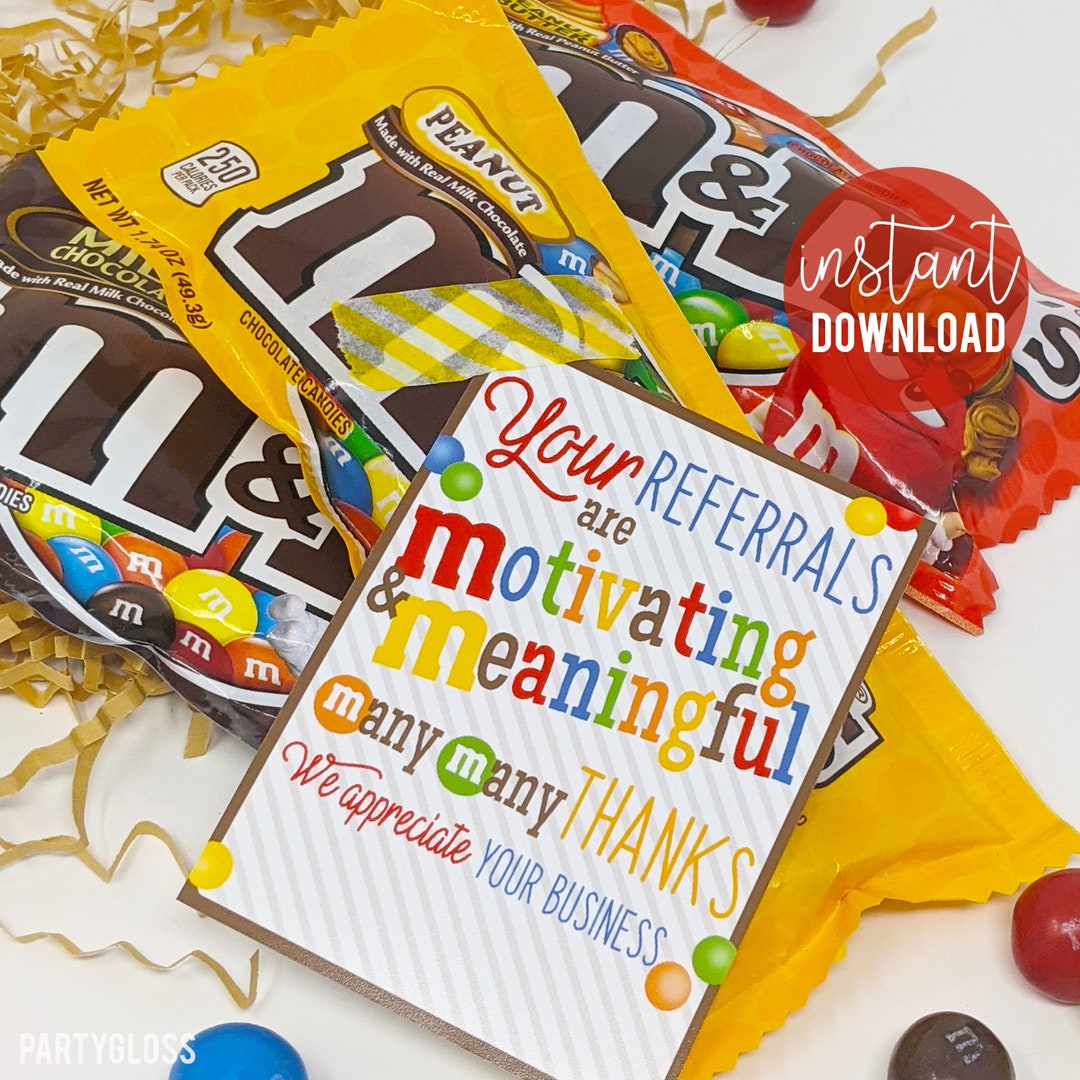 Referral Appreciation Printable Gift Tags, MM Client Your Referrals ...