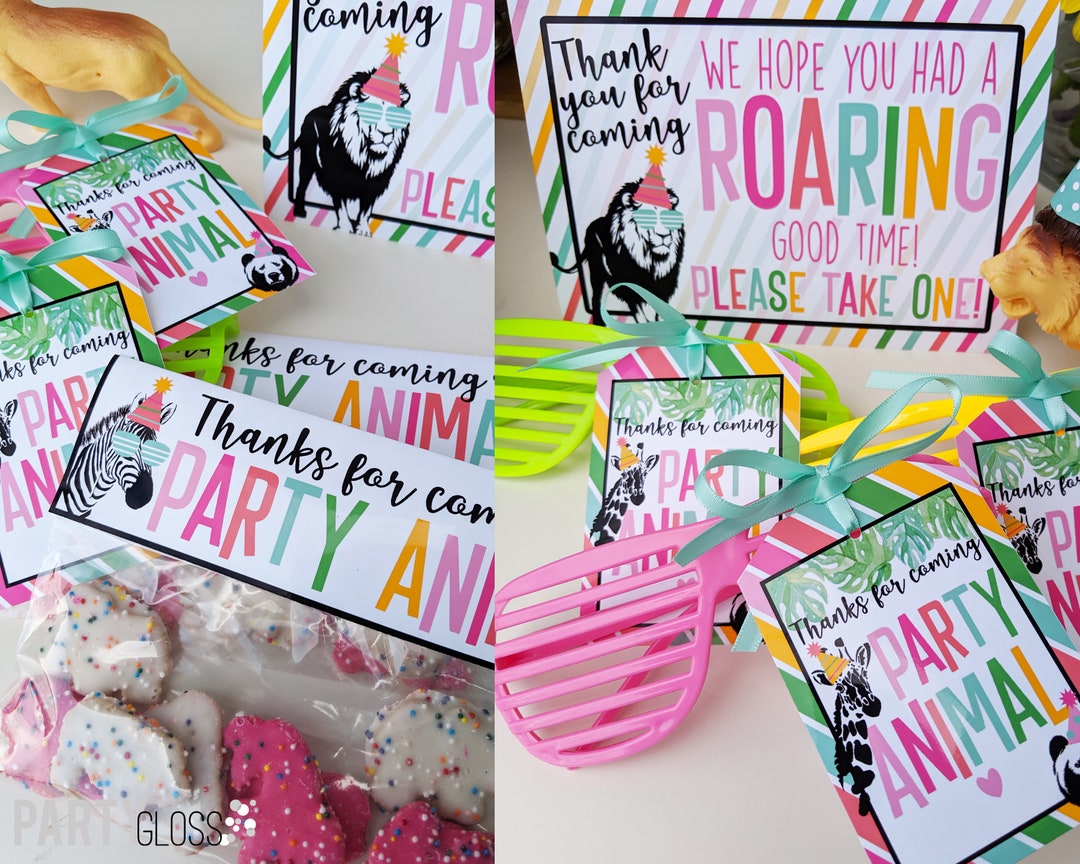 Party Animals Instant Download Birthday Party Package, Party Animal Zoo ...