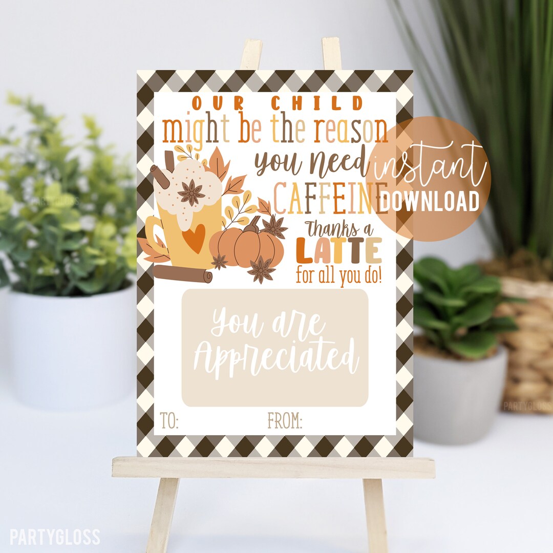 Thanksgiving Printable Gift Card Holder | Coffee Card Holder ...