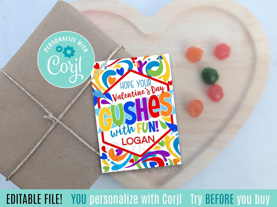 Editable Valentine's Day Printable Tag Fruit Snack Valentine Grocery ...