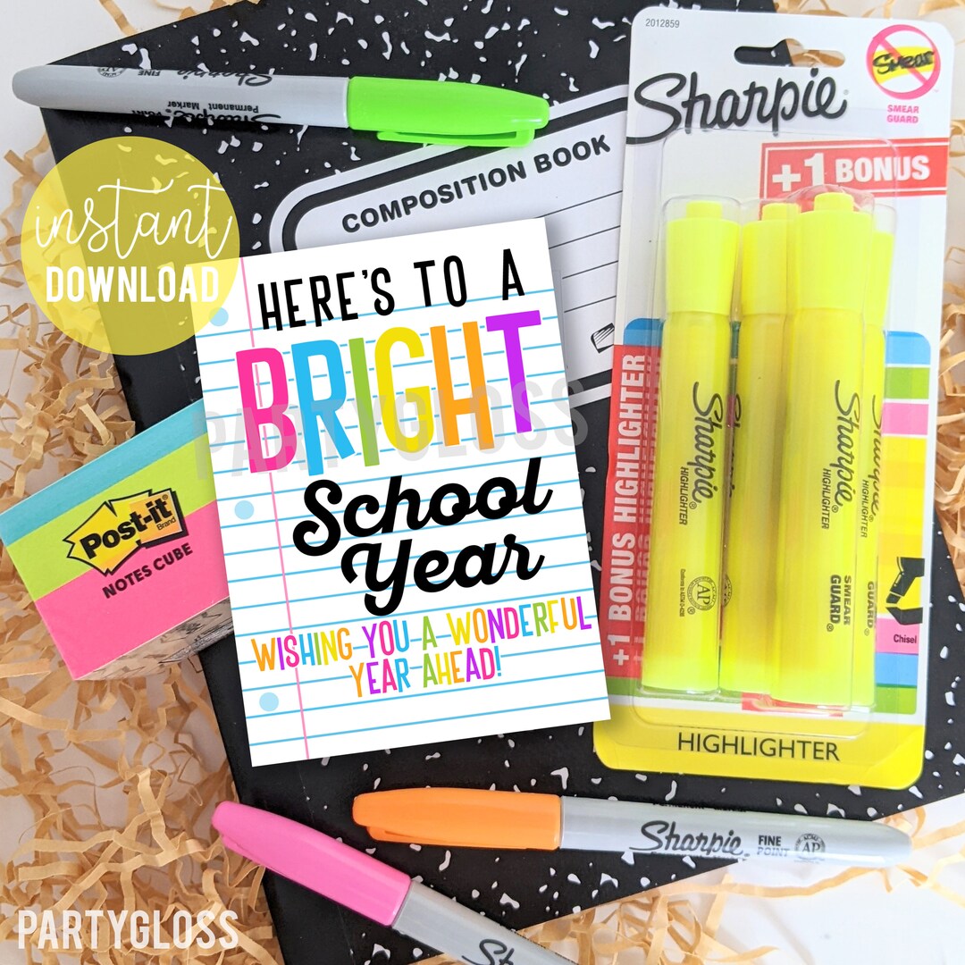 Back to School Printable Gift Tags, Staff PTA PTO Teacher Appreciation ...