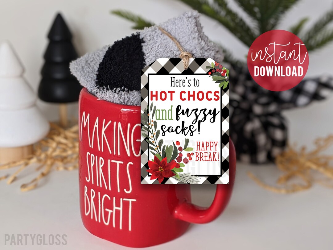 Teacher Christmas Gift Printable Tag | Christmas Teacher Tag | Holiday ...