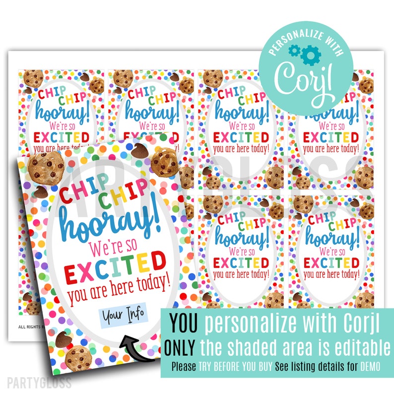 Editable Cheer Away Team Welcome Printable Tag Chip Chip - Etsy