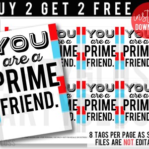 Prime Friend Valentine's Day Printable Tag, Sports Drink Valentine ...