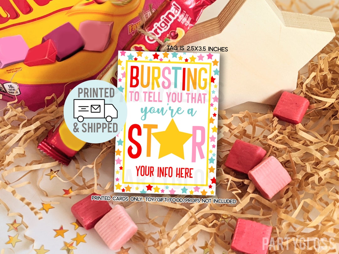 Printed, Cut & Shipped Star Appreciation Tags, Good Luck Gift Tags ...