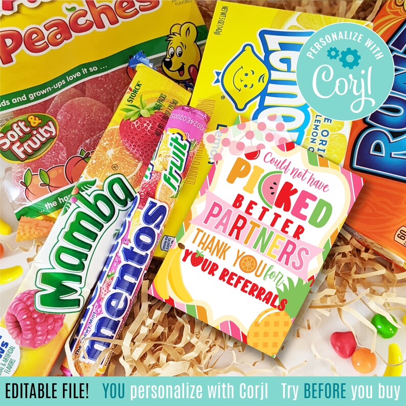 Editable Referral Appreciation Printable Tag Referral | Etsy