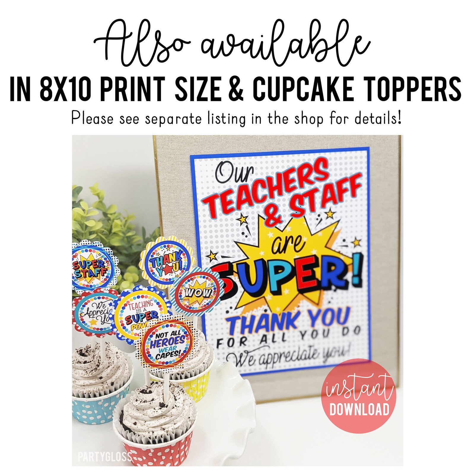 Teacher Appreciation Printable Tag Super Hero Tags Teacher - Etsy