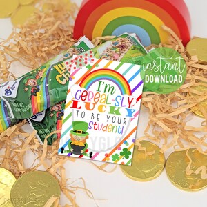 Teacher Appreciation St. Patrick's Day Printable Tags, Lucky to Be Your ...