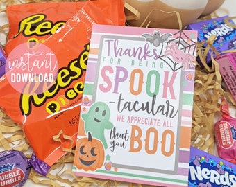 Halloween Appreciation Tag Printable / Staff Appreciation / - Etsy