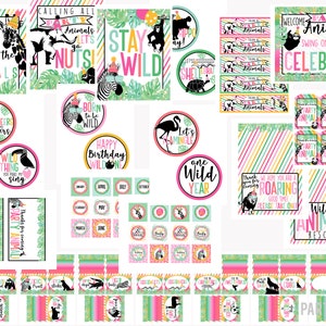 Party Animals Instant Download Birthday Party Package, Party Animal Zoo ...