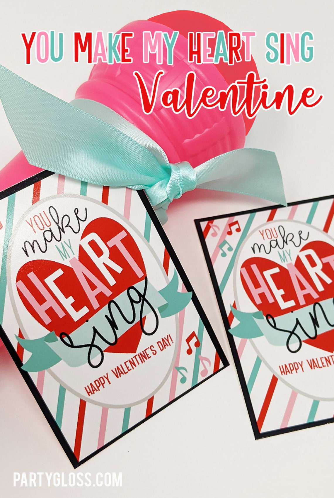 You Make My Heart Sing Valentine's Day Printable Tags - Etsy
