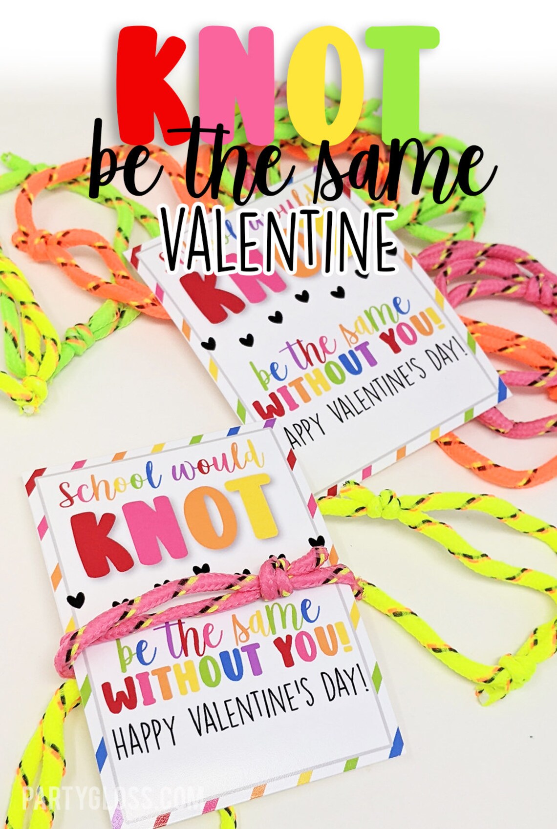 Bracelet Valentine's Day Printable Tag Knot Be the Same - Etsy