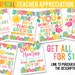 Teacher Appreciation 8x10 Printable, Breakfast for Staff, School PTO ...