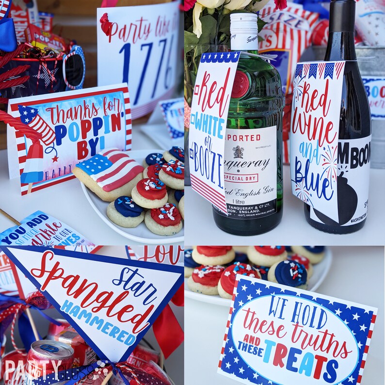 4th of July Instant Download Party Package Independence Day - Etsy