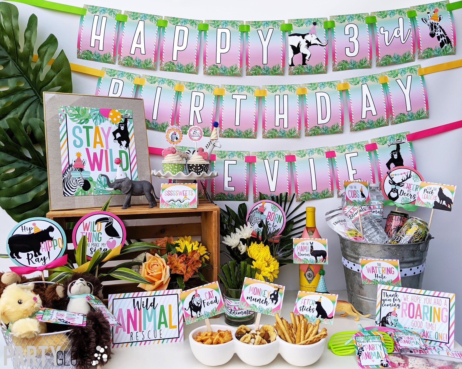 Party Animals Instant Download Birthday Party Package Party - Etsy
