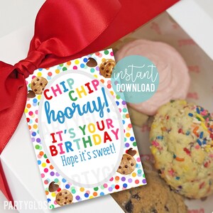Happy Birthday Printable Gift Tags, Chip Chip Hooray It's Your Birthday ...