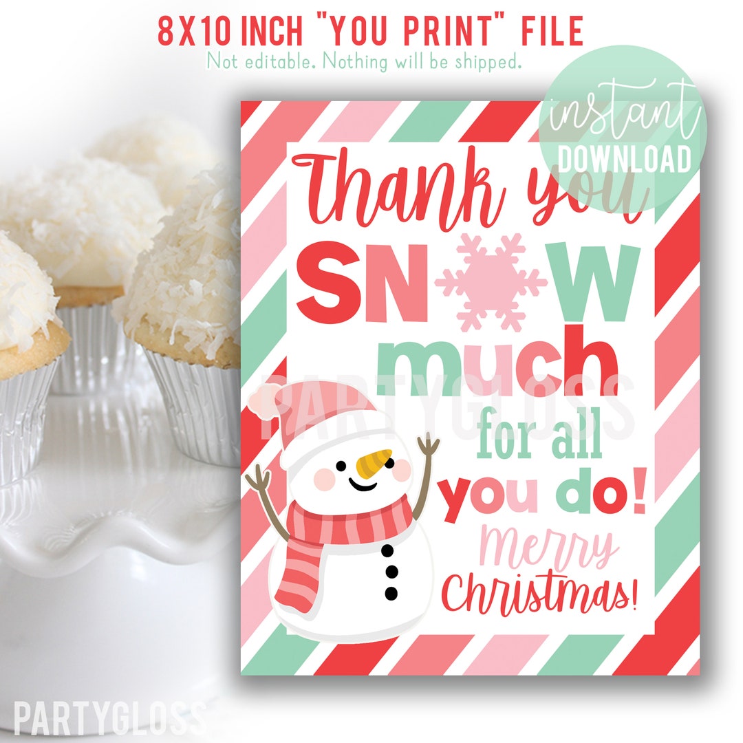 Holiday Appreciation 8x10 Printable Sign | Teacher Staff Appreciation ...