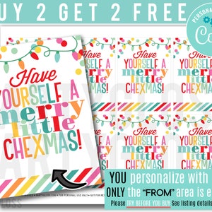 Editable Christmas Have Yourself A Merry Little Chexmas Appreciation ...