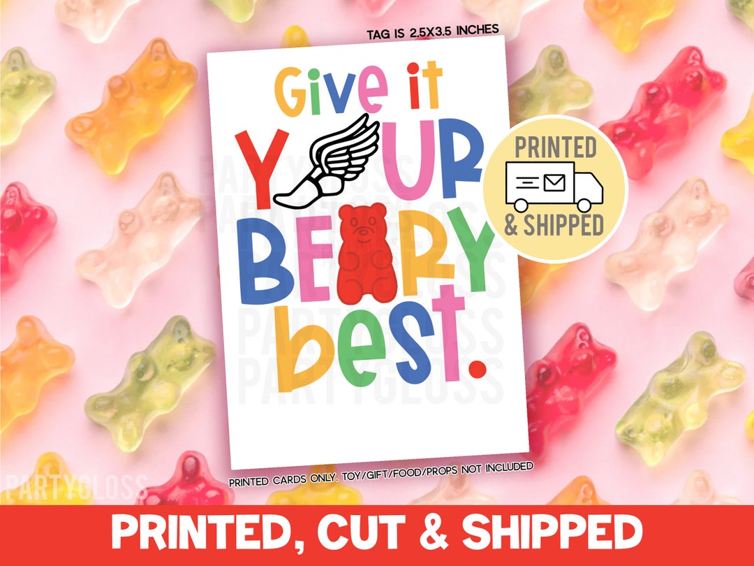 Printed, Cut & Shipped Track and Field Give It Your Beary Best Good ...