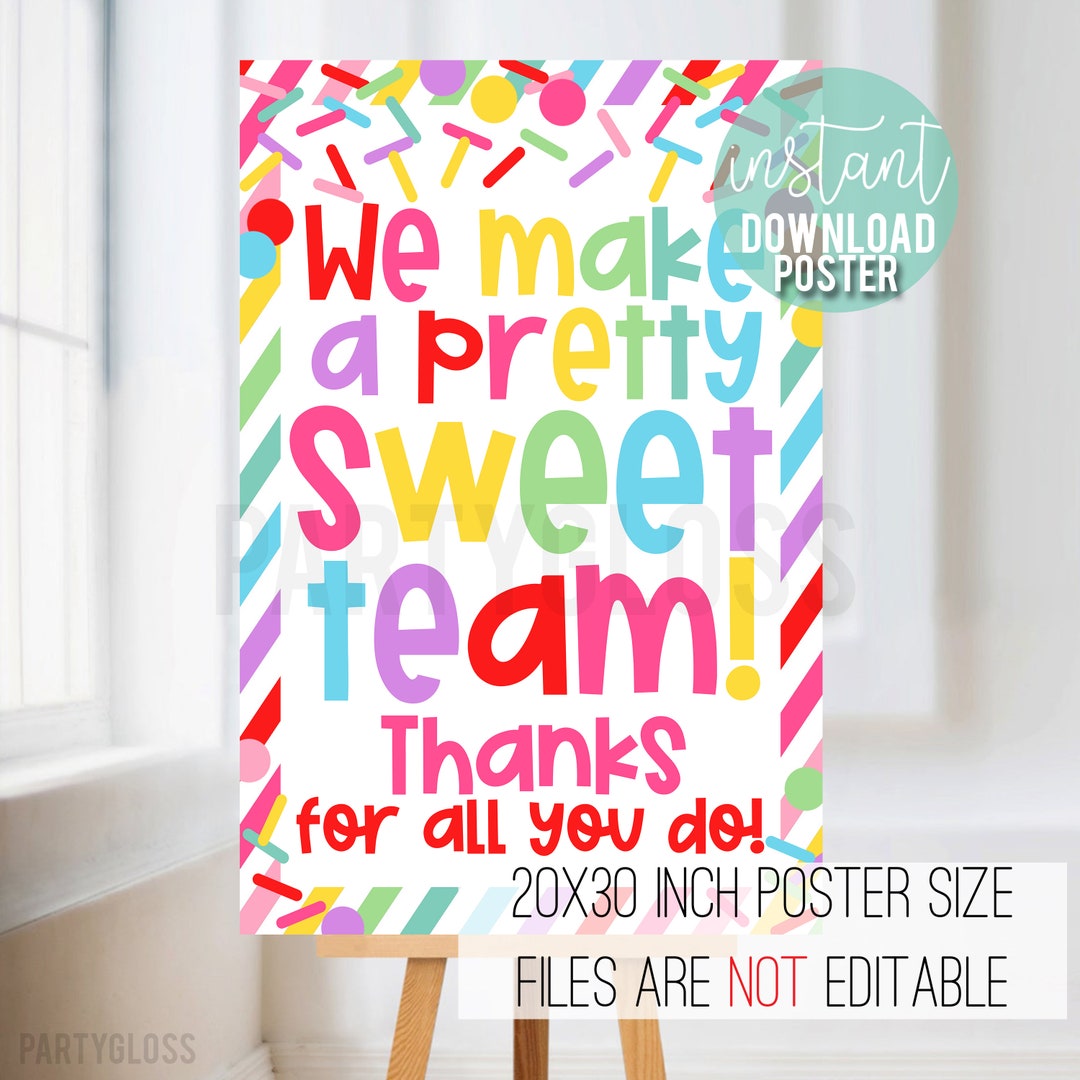 Appreciation Poster File | Teacher Appreciation | Employee Gift | Staff ...