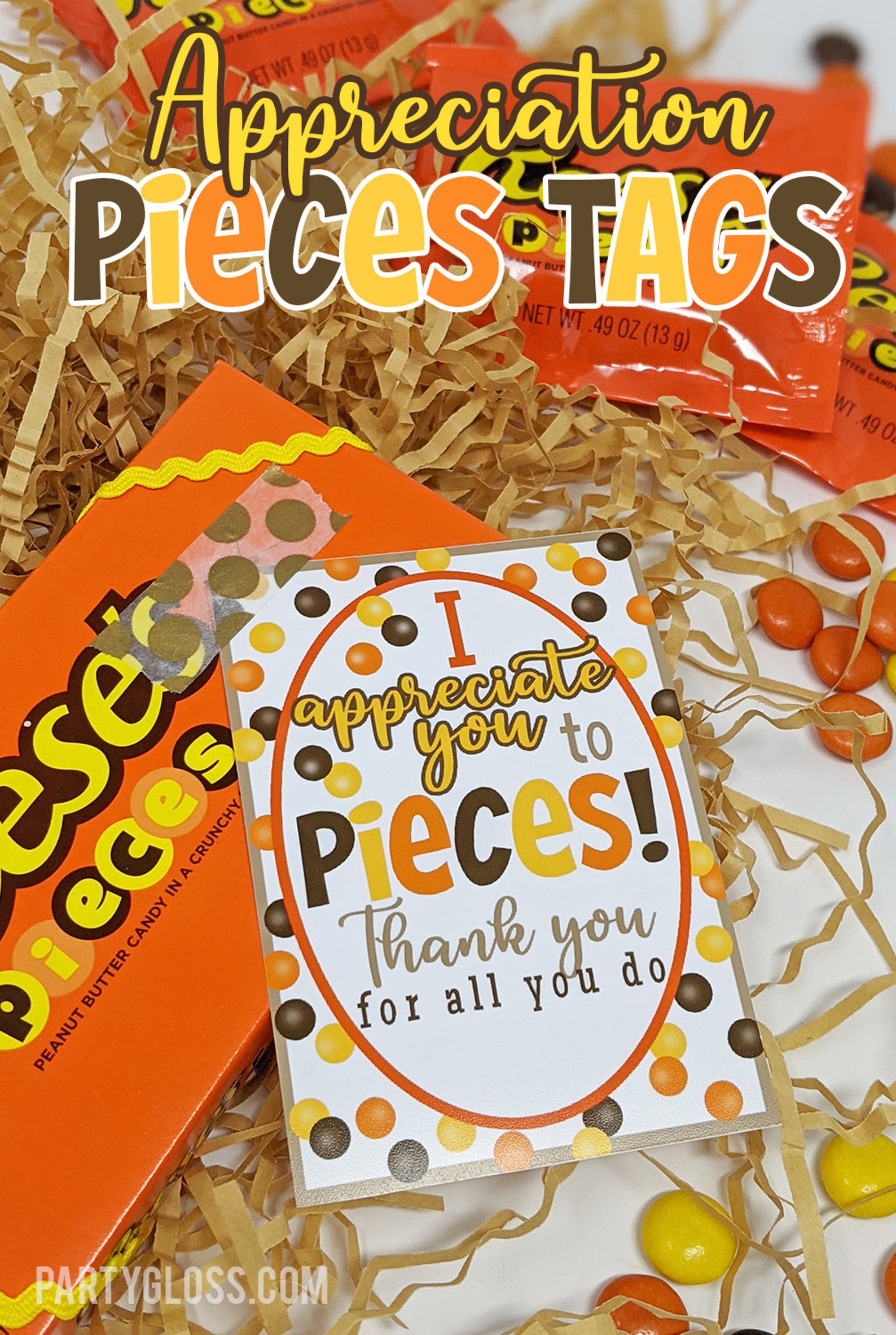 Appreciate You to Pieces Printable Tag Printable Pieces Tags - Etsy