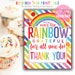 Appreciation Printable Thank You Sign, Over the Rainbow Printable 8x10 ...
