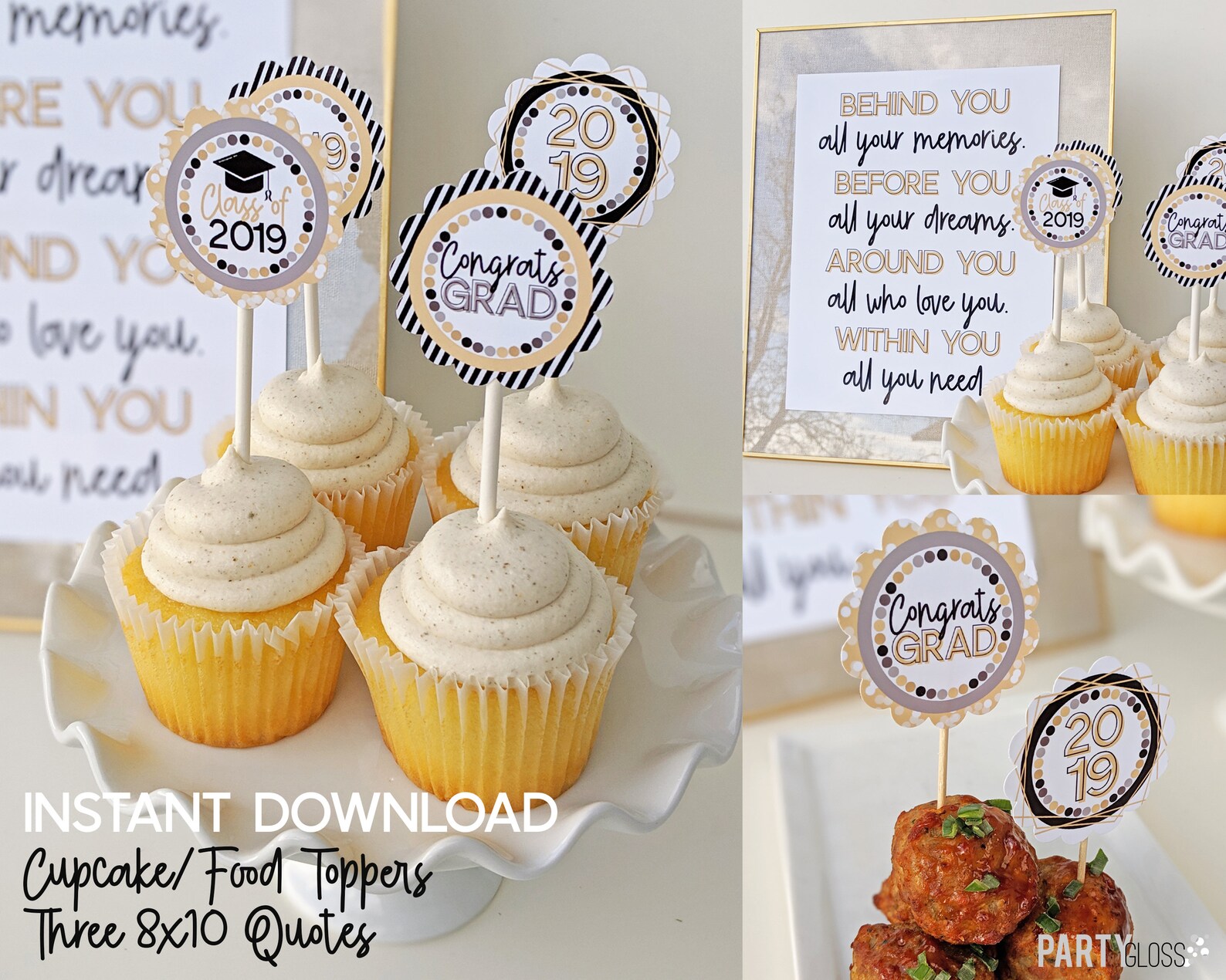Graduation Printable Package Grad Party Decor Class of - Etsy