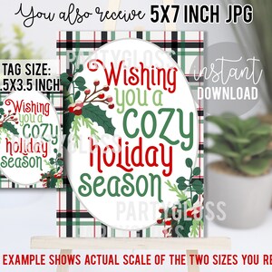 Christmas Cozy Printable Tag Teacher Christmas Tag Hot Chocolate ...