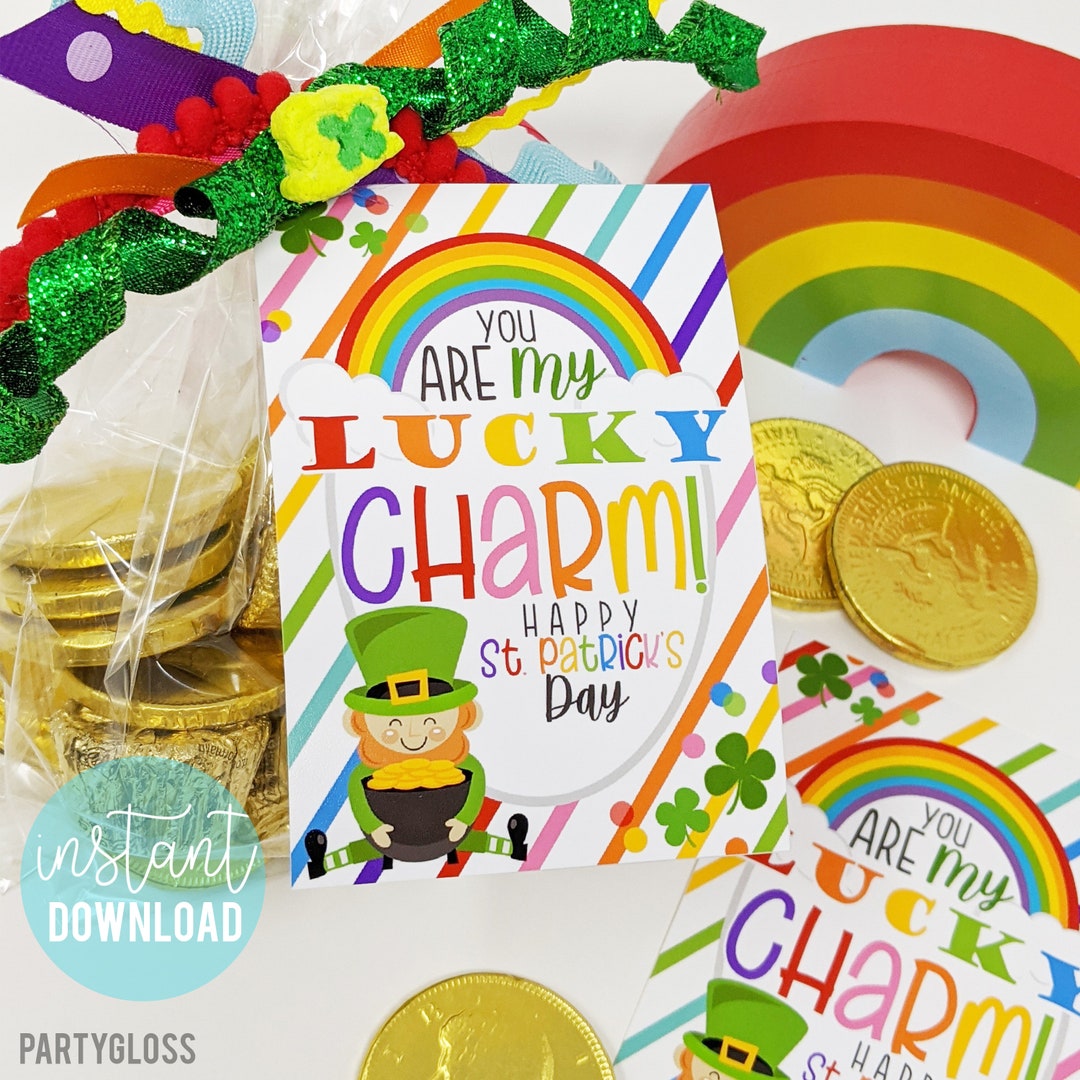 St. Patrick's Day Printable Tags, You Are My Lucky Charm Rainbow Cereal ...