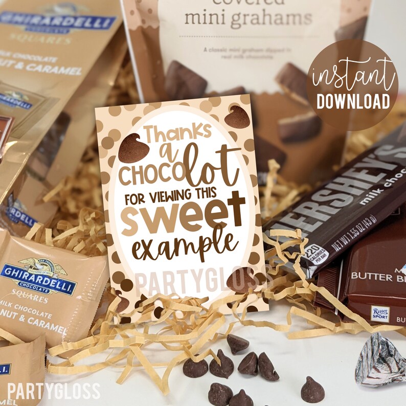 Chocolate Teacher Appreciation Printable Tag | Chocolate Printable ...