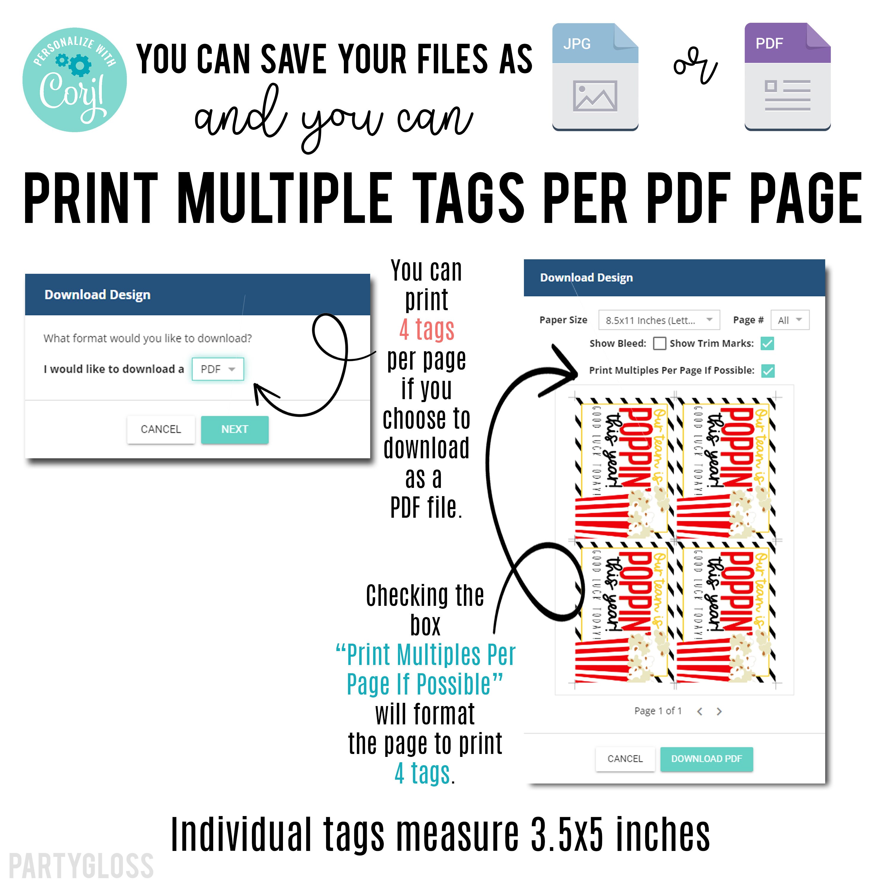 Editable Swim Team Printable Tag | Swim Meet Popcorn Card | Dive Team ...