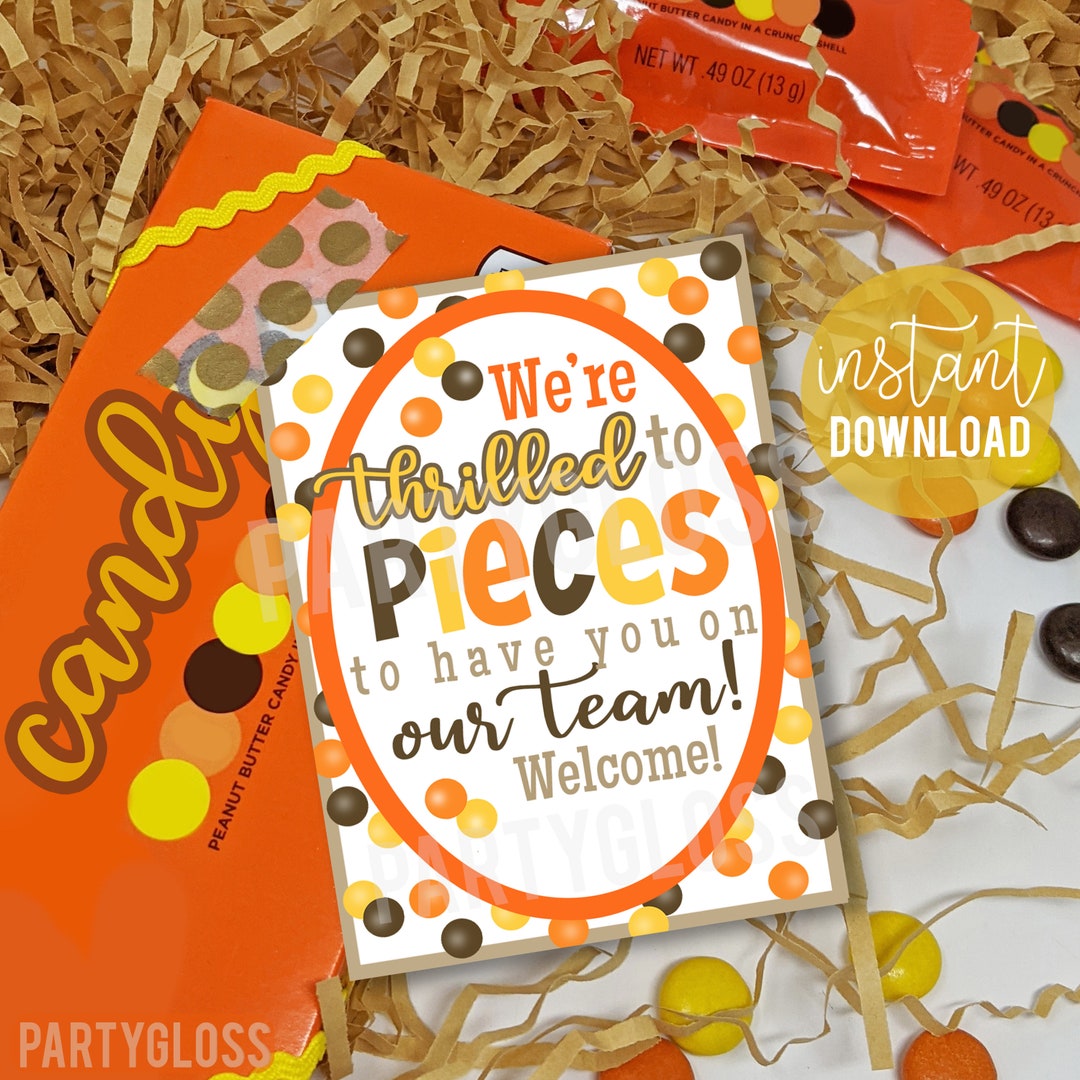 Thrilled to Pieces Printable Gift Tags, Have You on Our Team, Staff ...