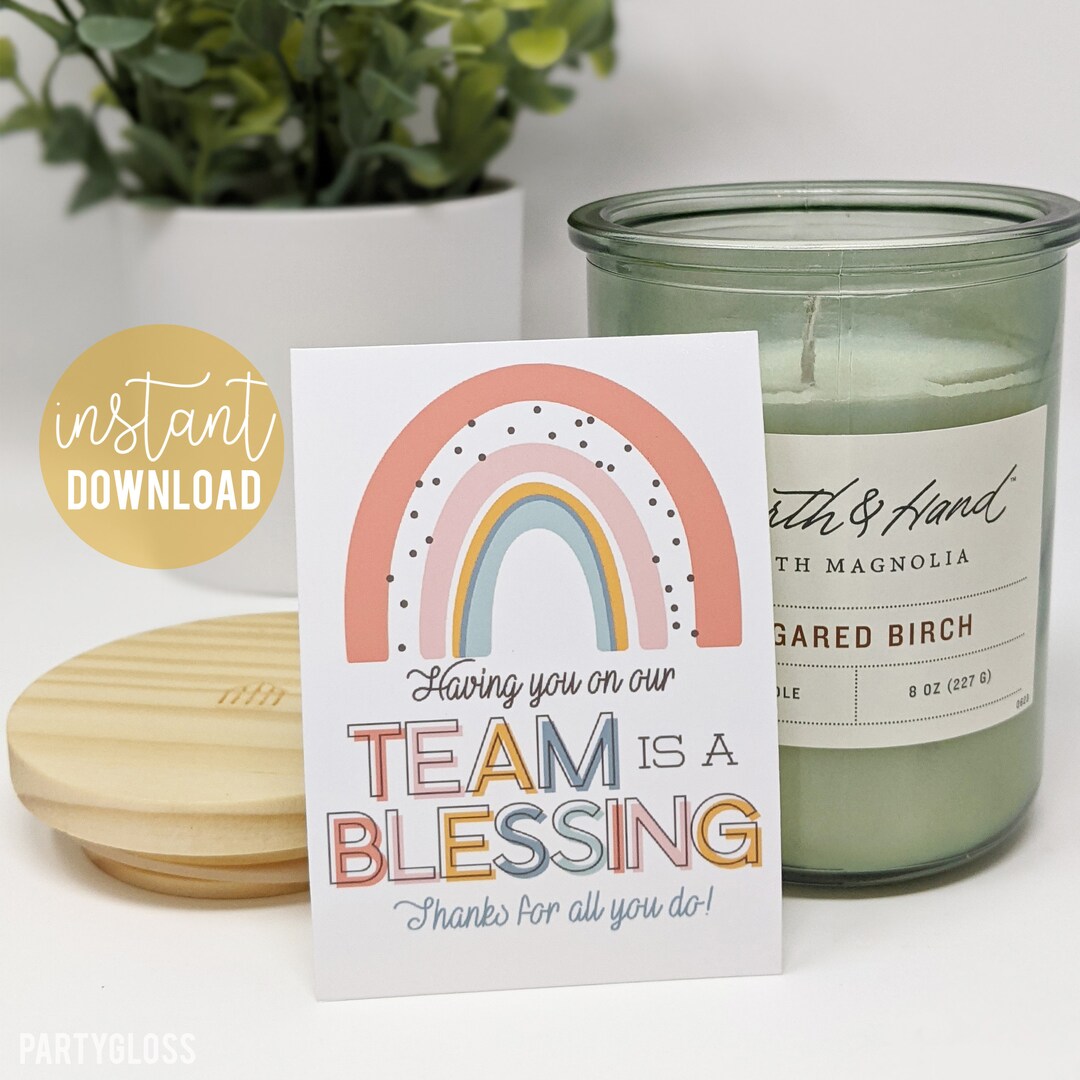 Having You on Our Team is A Blessing Appreciation Printable Gift Tags ...