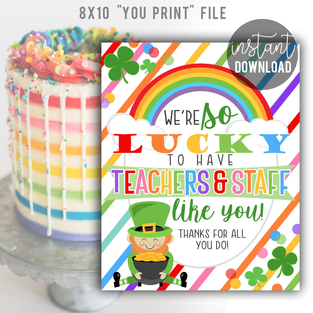 Teacher Appreciation Sign Staff Appreciation PTA PTO Sign St. Patrick's ...