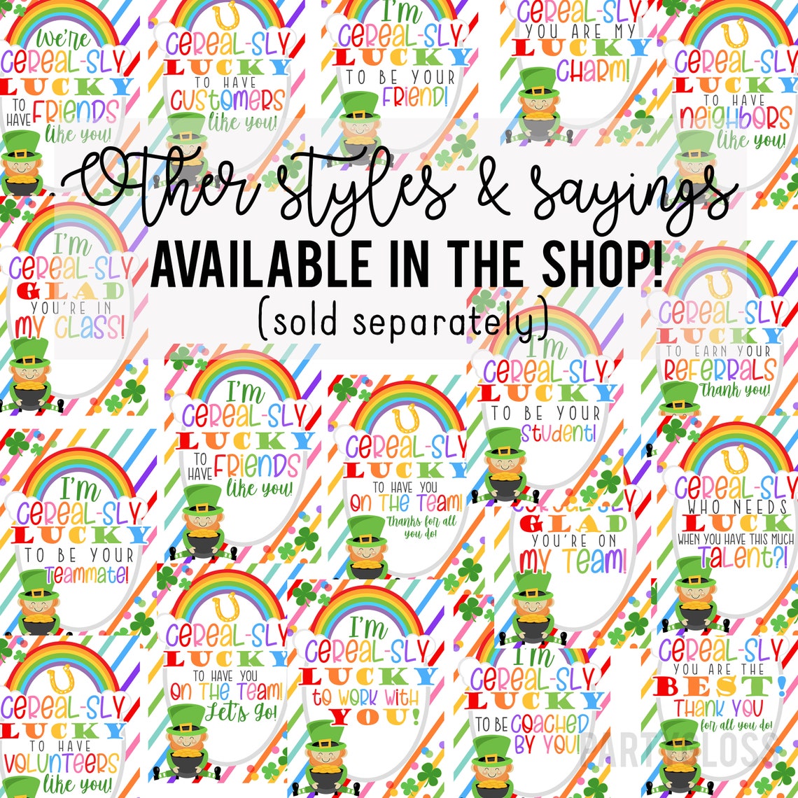 Student Appreciation St. Patrick's Day Printable Tags - Etsy