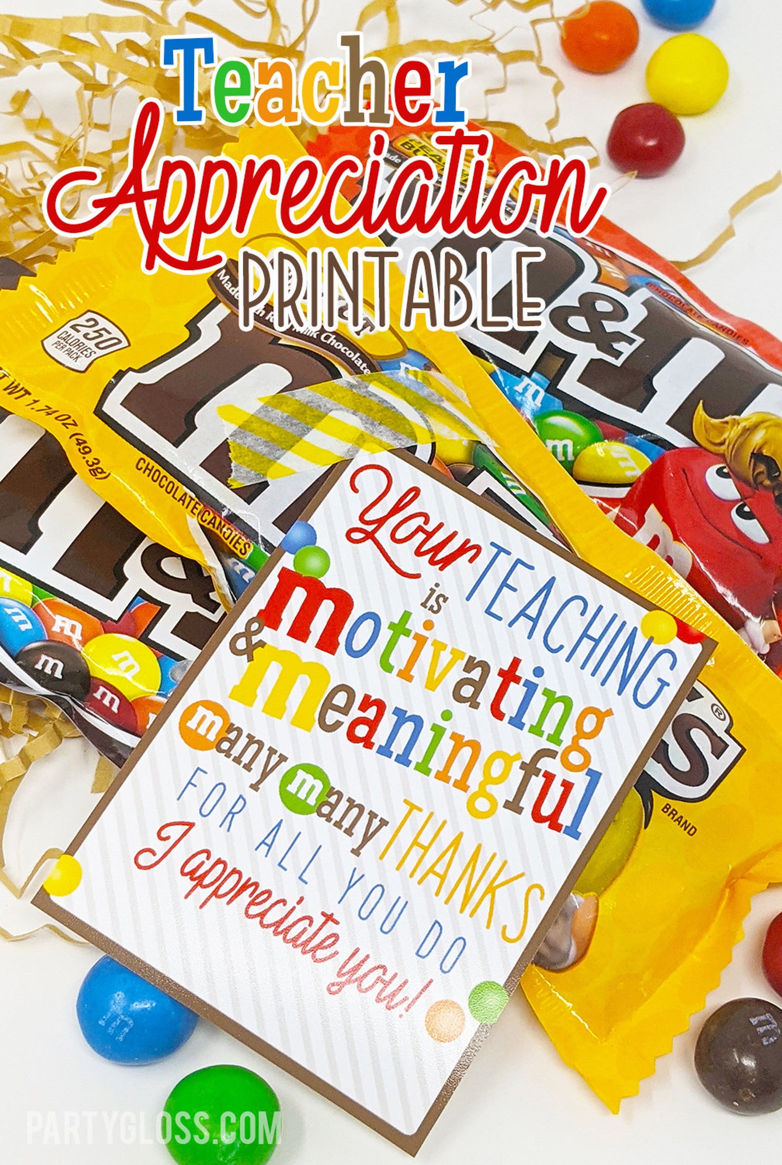 Teacher Appreciation Printable Tag Teacher Tags Gift Tags | Etsy