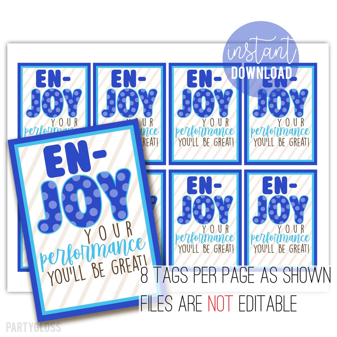 Performance Encouragement Printable Tag | Printable Joy Tags | Good ...