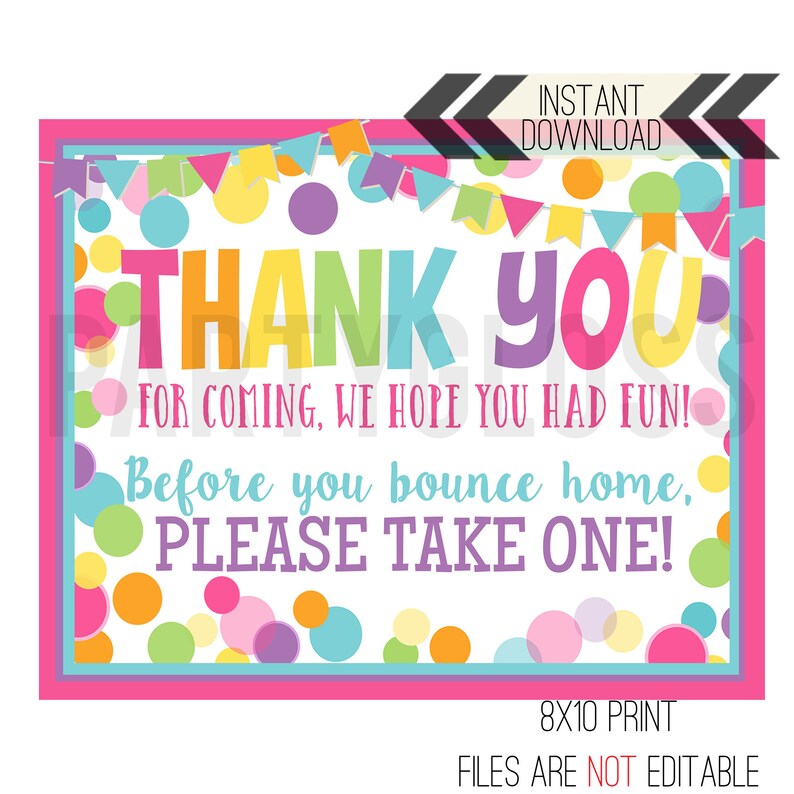 Bounce House Printable Tag | Bounce Tag | Printable Trampoline Tag ...