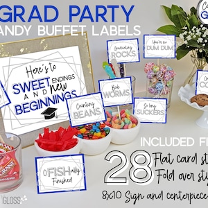 Graduation Candy Buffet Labels | Candy Bar Labels | Grad Party ...