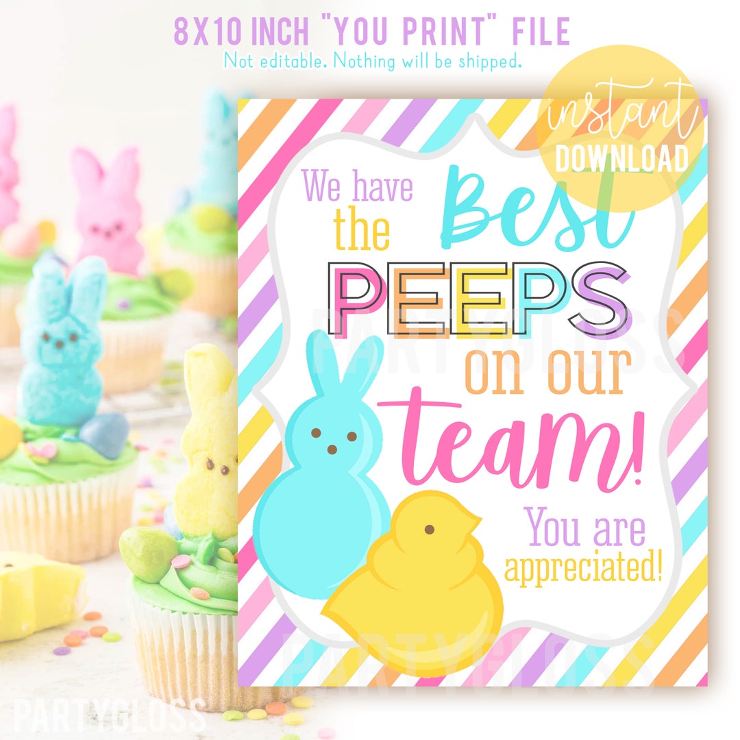 Easter Team Appreciation Printable Sign, Staff Appreciation Employee ...