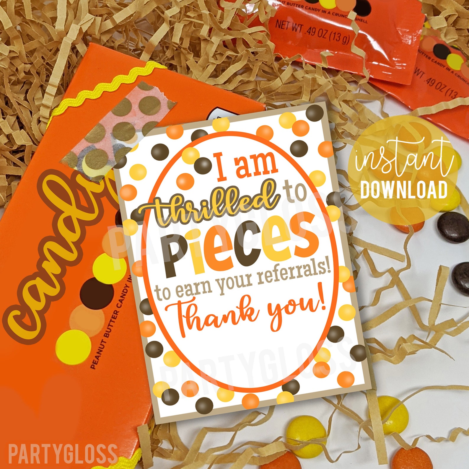Referral Appreciation Printable Tag | Printable Pieces Tags | Thank You ...