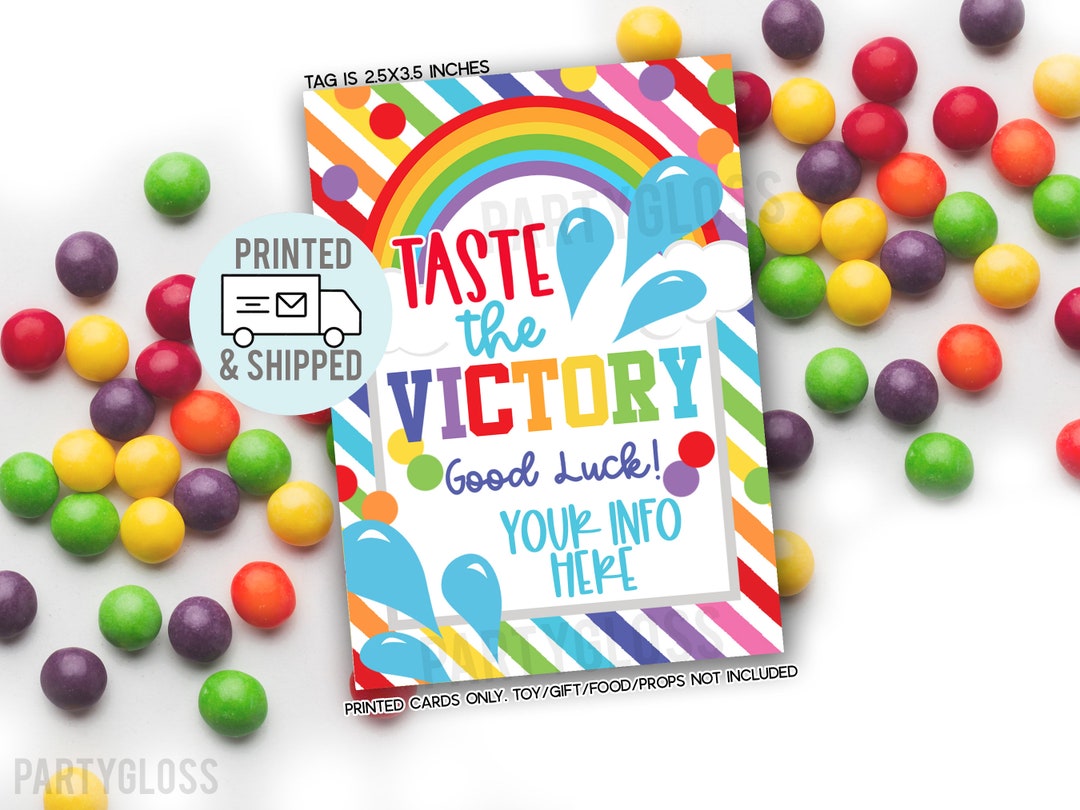 Printed, Cut & Shipped Swim and Dive Taste the Victory Good Luck Gift ...